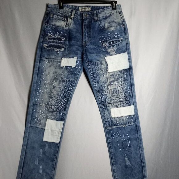 Akademiks | Jeans | Akademiks Jeanius Mens Distressed Straight Leg ...